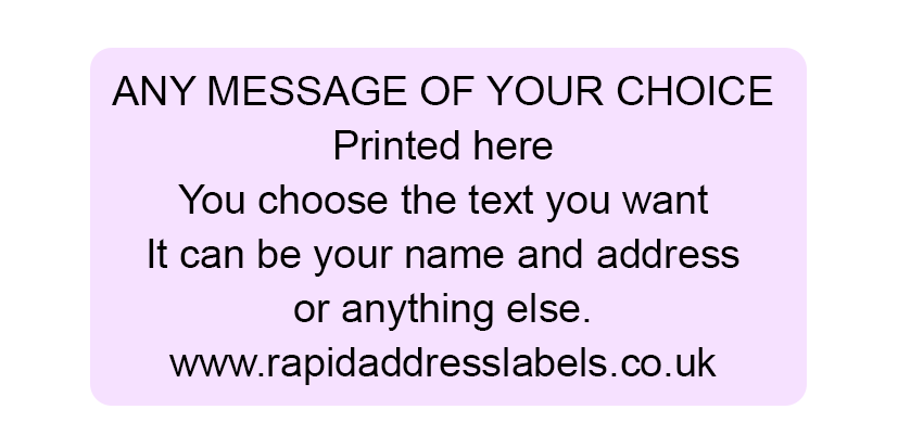 Lilac/Light Purple Labels, Printed, Adhesive Labels - Rapid Address Labels